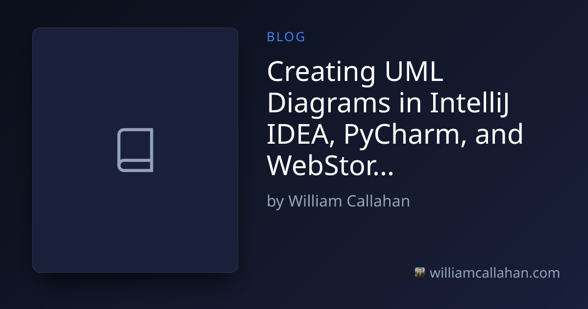 Creating UML Diagrams in IntelliJ IDEA, PyCharm, and WebStorm