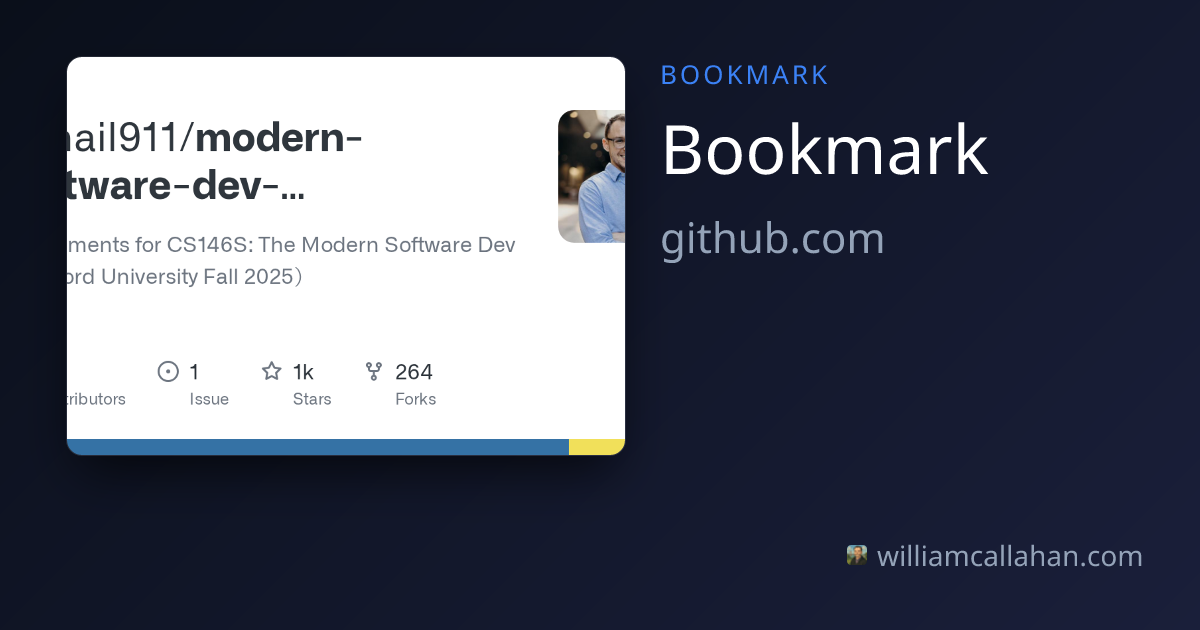 mihail911/modern-software-dev-assignments: Assignments for CS146S:...