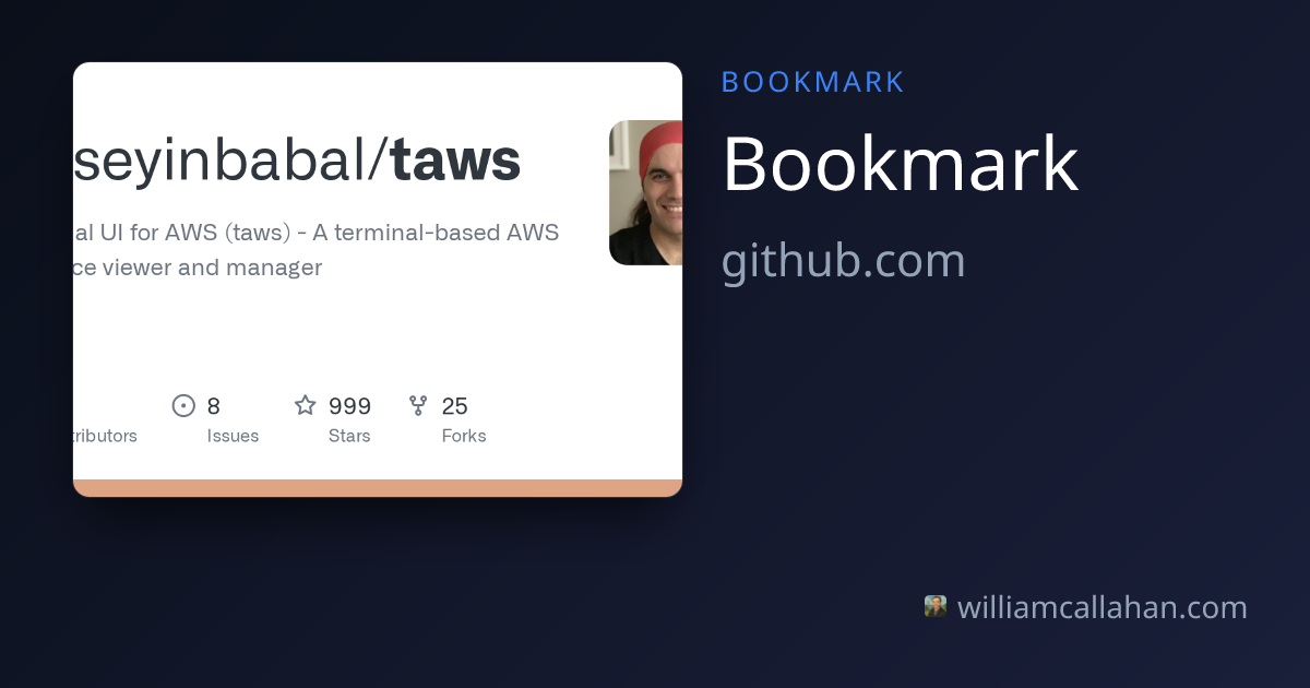 huseyinbabal/taws: Terminal UI for AWS (taws) - A terminal-based...